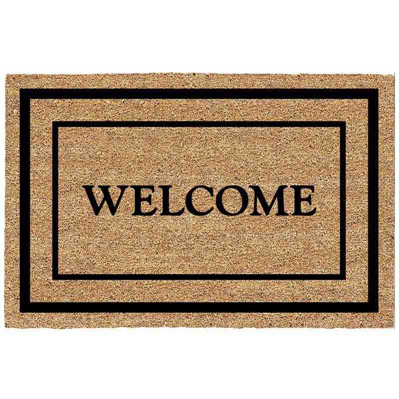 Faux printedentrance coconut shell door mat