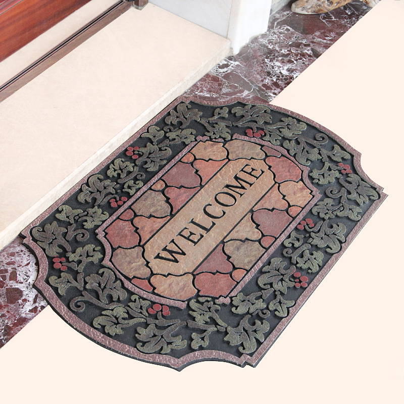 Villa door mat plastic rubber door mat